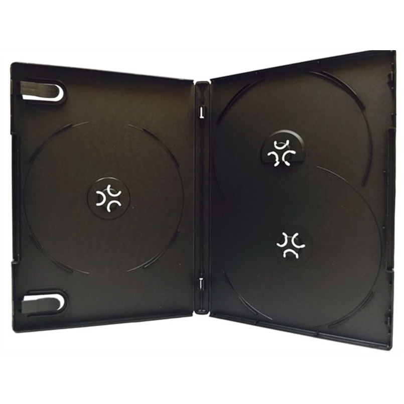 Premium Triple DVD case 14mm (Black) – Budget Media Packaging